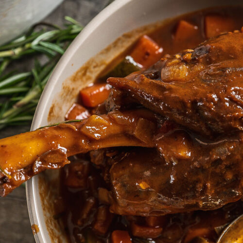 Succulent Braised Lamb Shank with Vegetable Ragout Recipe