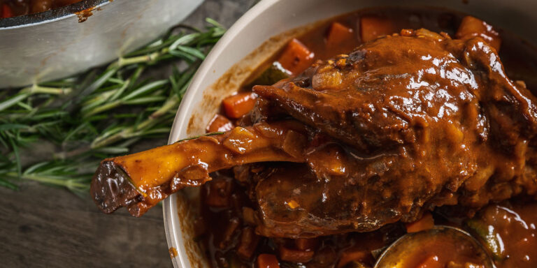 Succulent Braised Lamb Shank with Vegetable Ragout Recipe