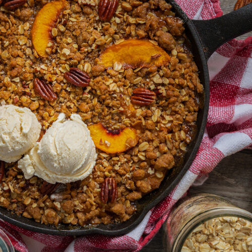 Easy, Bone-Friendly Peach Crisp Recipe | AlgaeCal